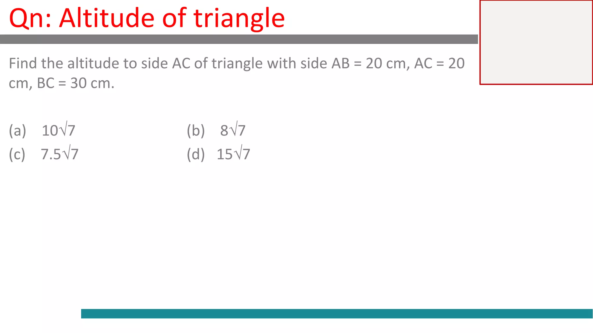 Geometry - Altitude of triangle | PPTX