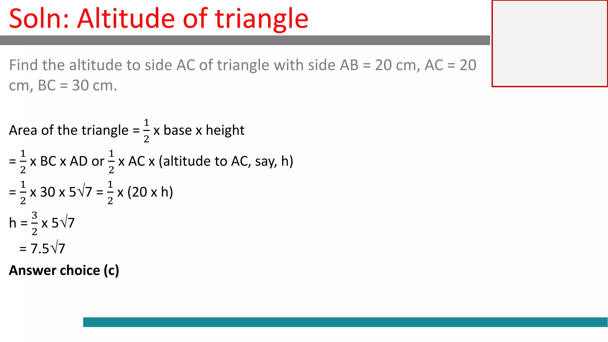 Geometry - Altitude of triangle | PPTX