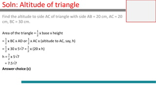 Geometry - Altitude of triangle | PPTX