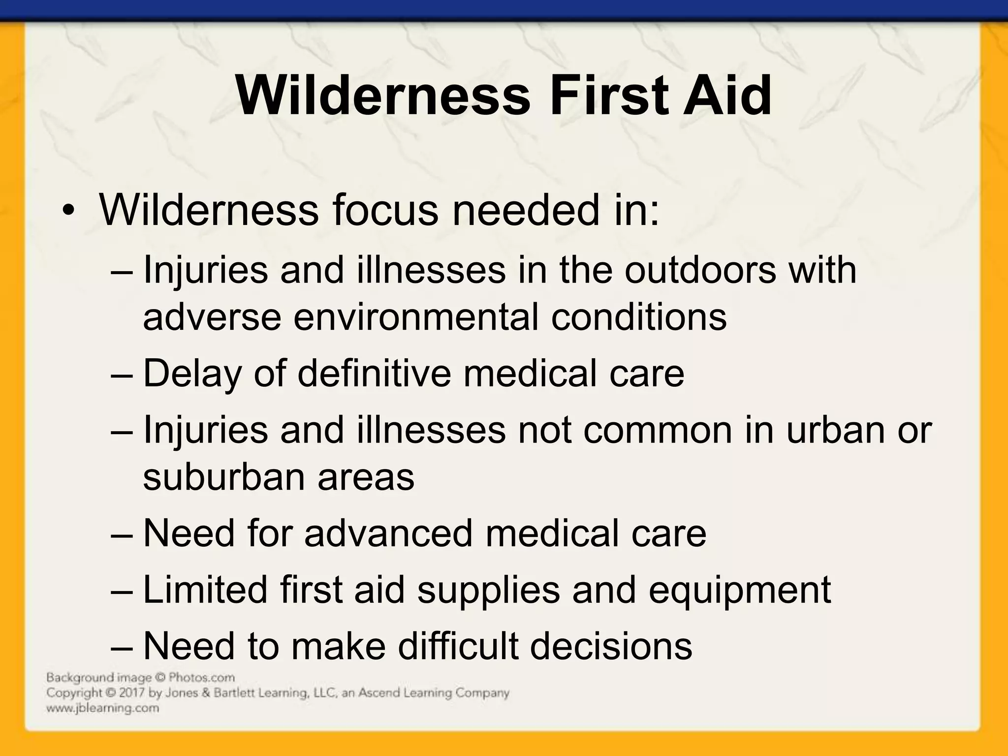Ch24 presentation wilderness_first_aid | PPTX