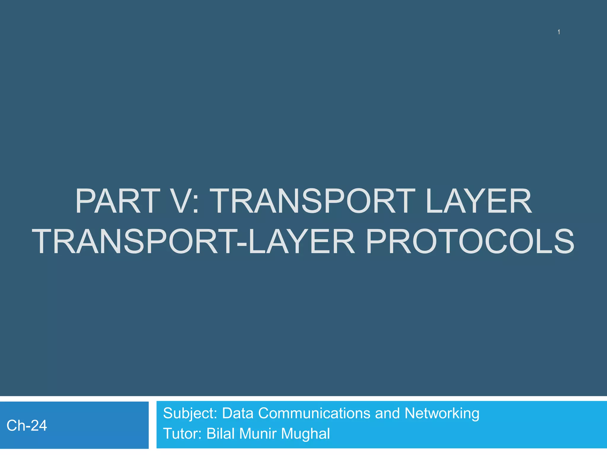 transport layer protocols | PPT