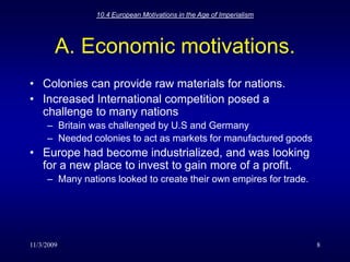 Ch 25 Section 1 Motives | PPTX