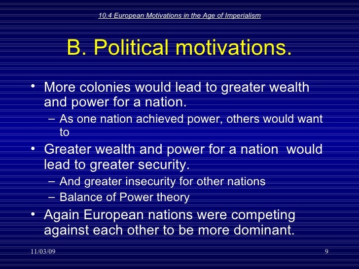 Ch 25 Section 1 Motives