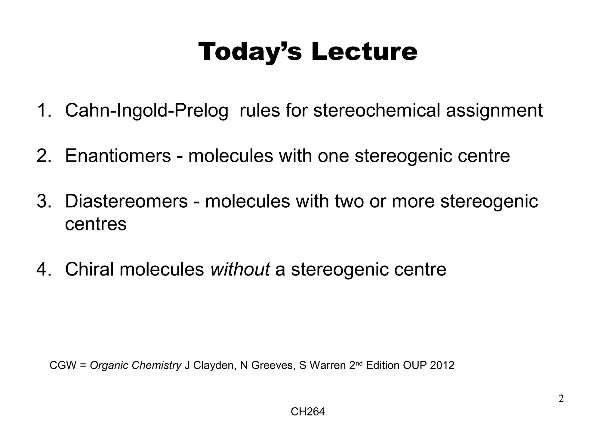 Organic Chemistry Year 2 Mechanism and Stereochemistry Lecture 1 | PPT ...