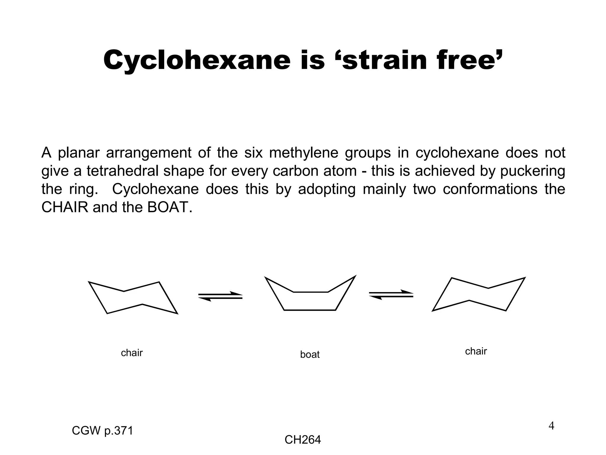 Year 2 Organic Chemistry Conformational Analysis of Cyclohexane Rings | PPT
