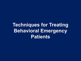 Chapter 26 Behavioral Emergencies for EMT | PPTX