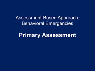 Chapter 26 Behavioral Emergencies for EMT | PPTX