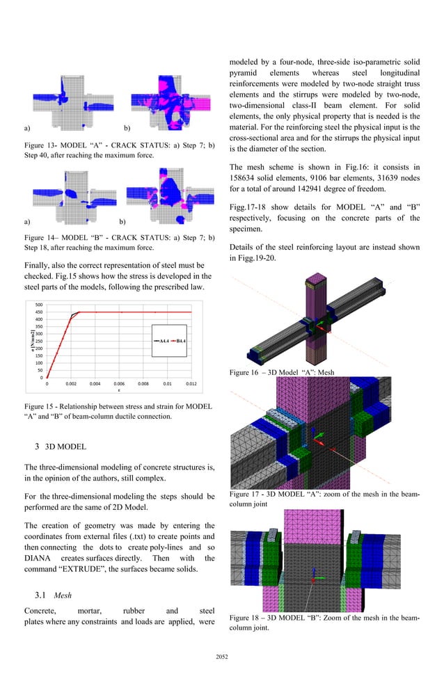 Finite element analysis of innovative solutions of precast concrete beamcolumn ductile ...