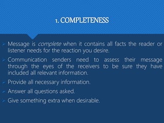 Ch 2--7 Cs of Communication | PPTX