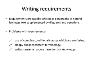 Requirements Engineering - "Ch2 an introduction to requirements" | PPT
