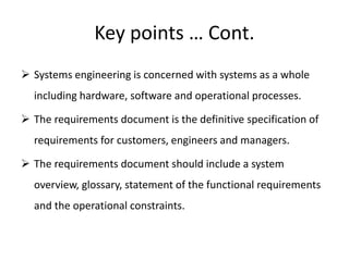 Requirements Engineering - "Ch2 an introduction to requirements" | PPT
