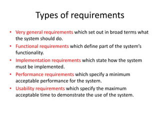 Requirements Engineering - "Ch2 an introduction to requirements" | PPT