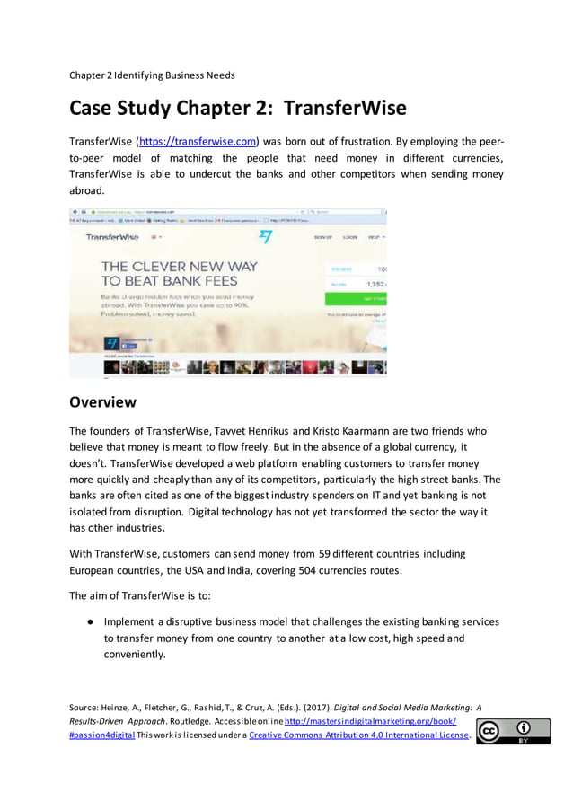 Ch 2 case study TransferWise | DOCX | Internet | Computing