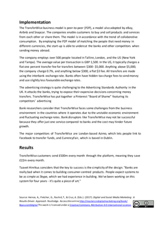 Ch 2 case study TransferWise | DOCX | Internet | Computing