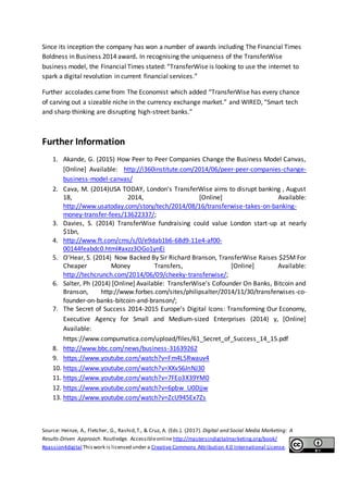 Ch 2 case study TransferWise | DOCX | Internet | Computing