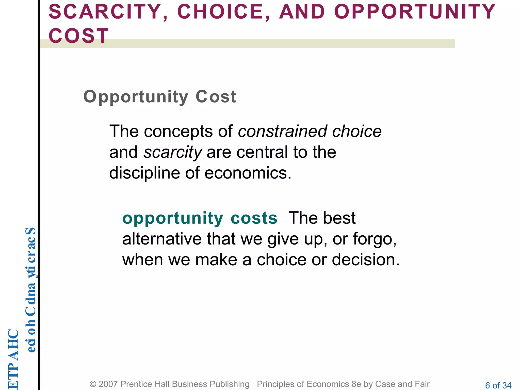 The Economic Problem. Scarcity and Choice | PPT