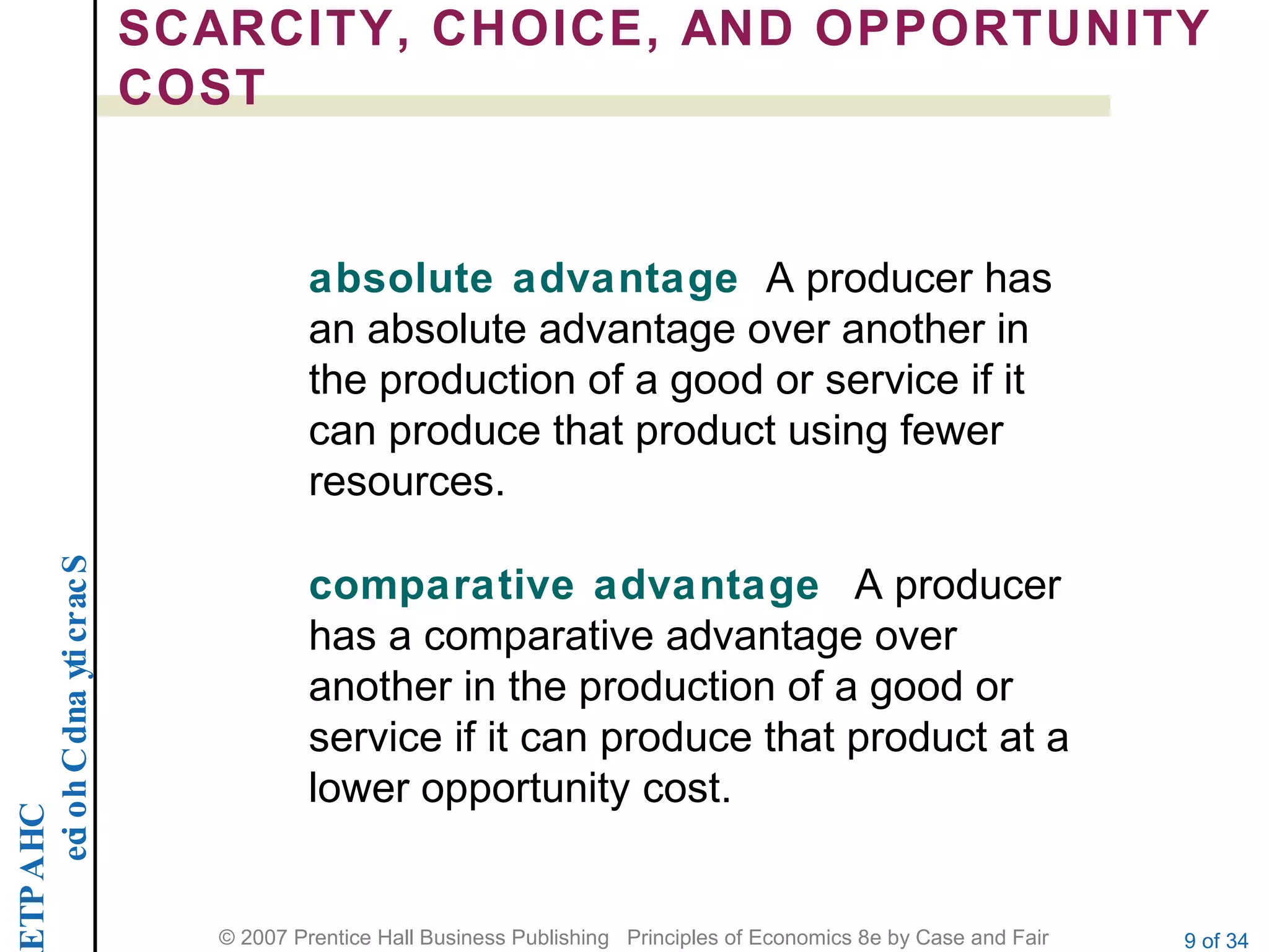 The Economic Problem. Scarcity and Choice | PPT