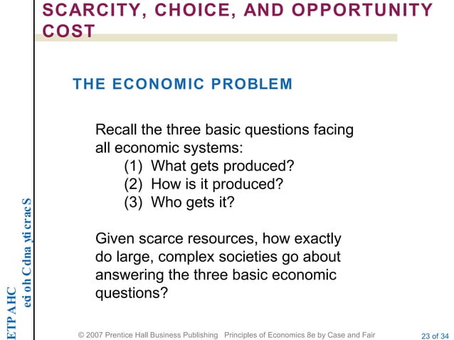 The Economic Problem. Scarcity and Choice | PPT