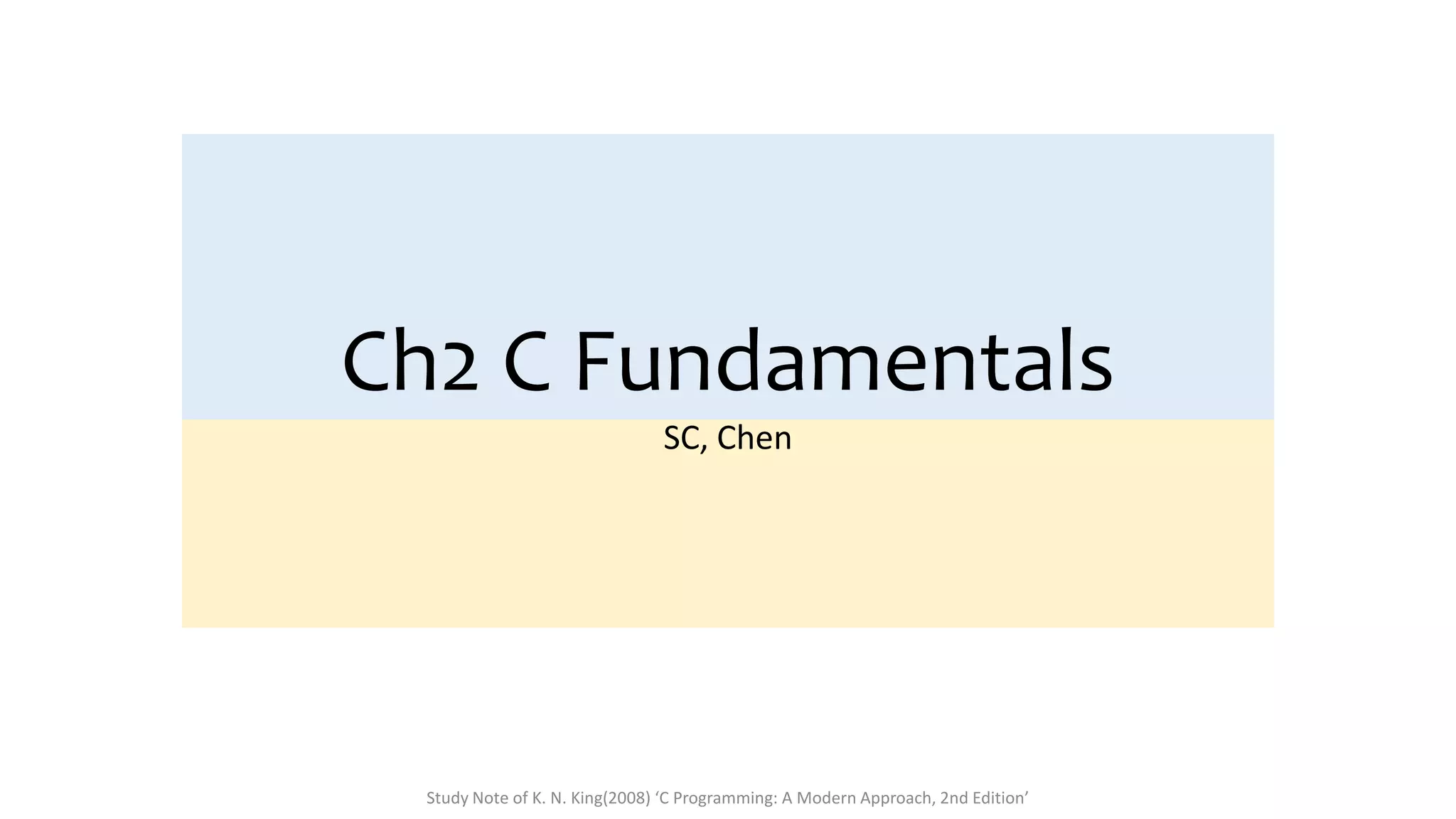 Ch2 C Fundamentals | PPT