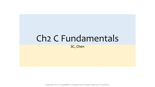 Ch2 C Fundamentals | PPT
