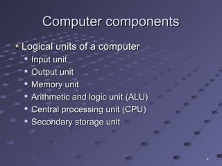 Ch 2 component of computer system | PPT