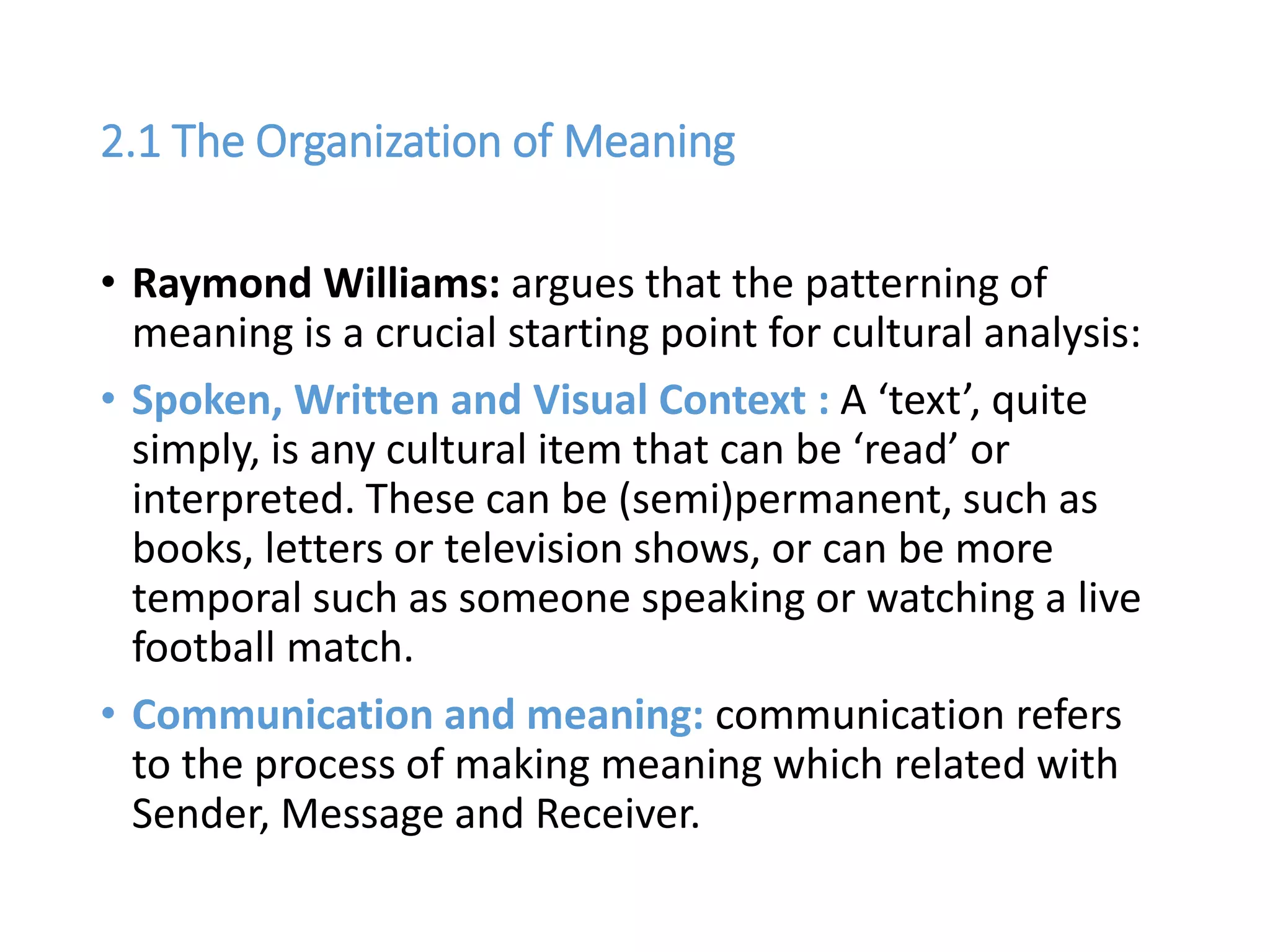 Ch2 culture, communication and representation | PPTX