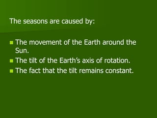 Ch 2 Earth and its movements Std 4 | PPTX