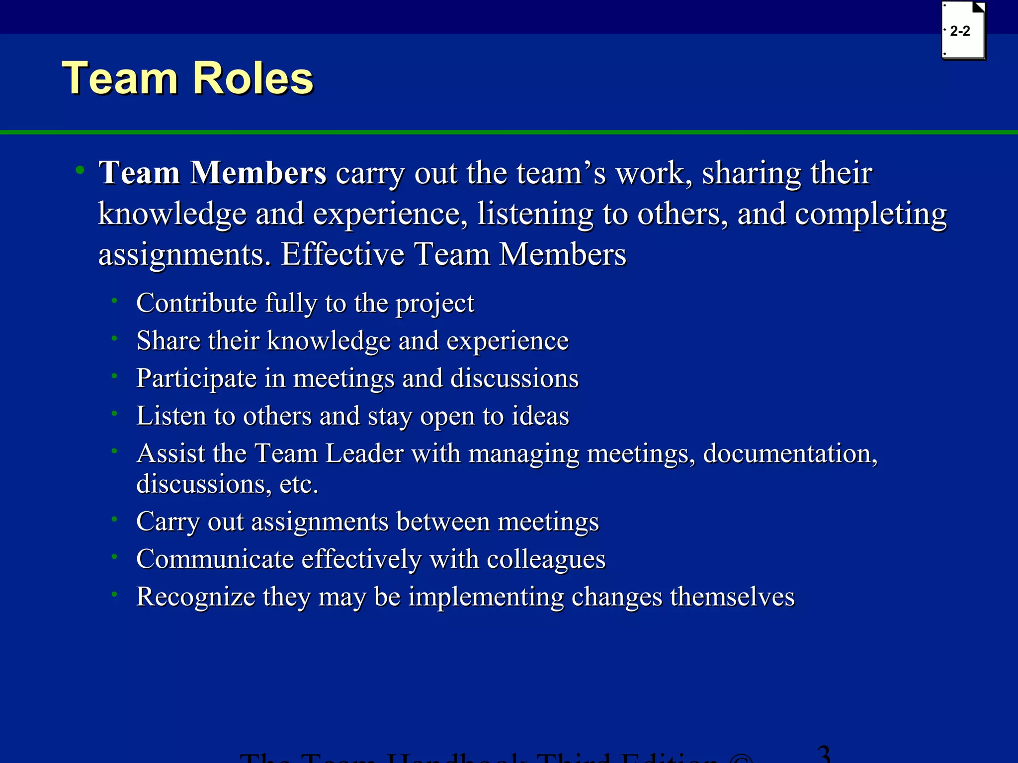 Chapter 2 - Team Roles & Responsibilities | PPT