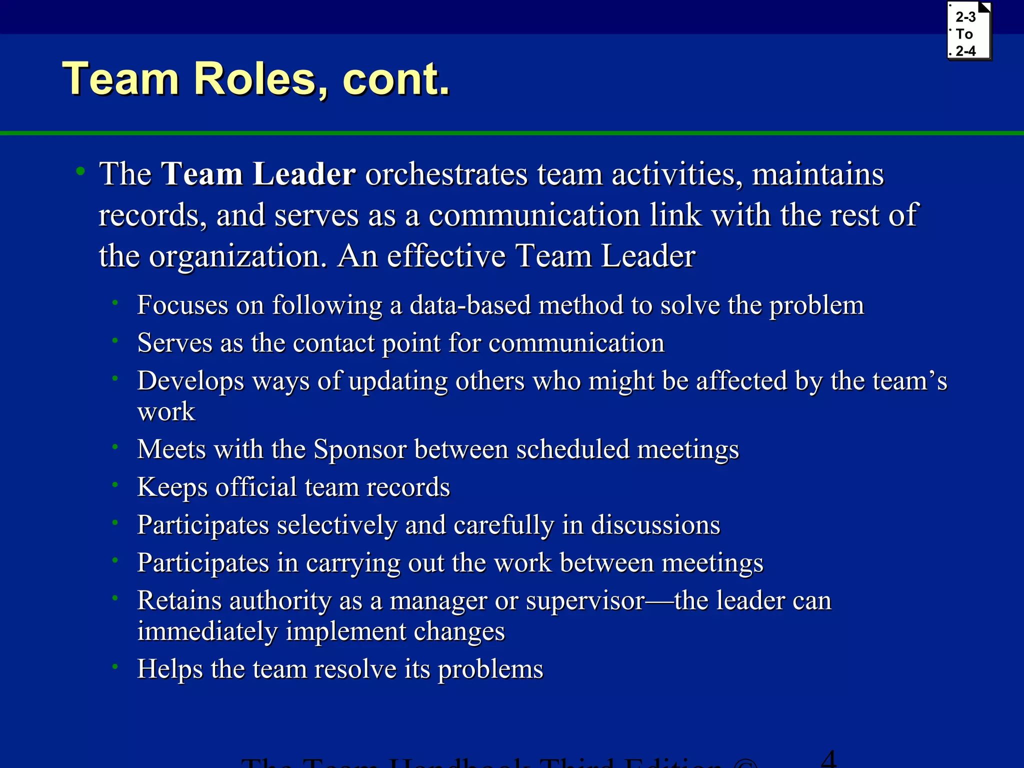 Chapter 2 - Team Roles & Responsibilities | PPT