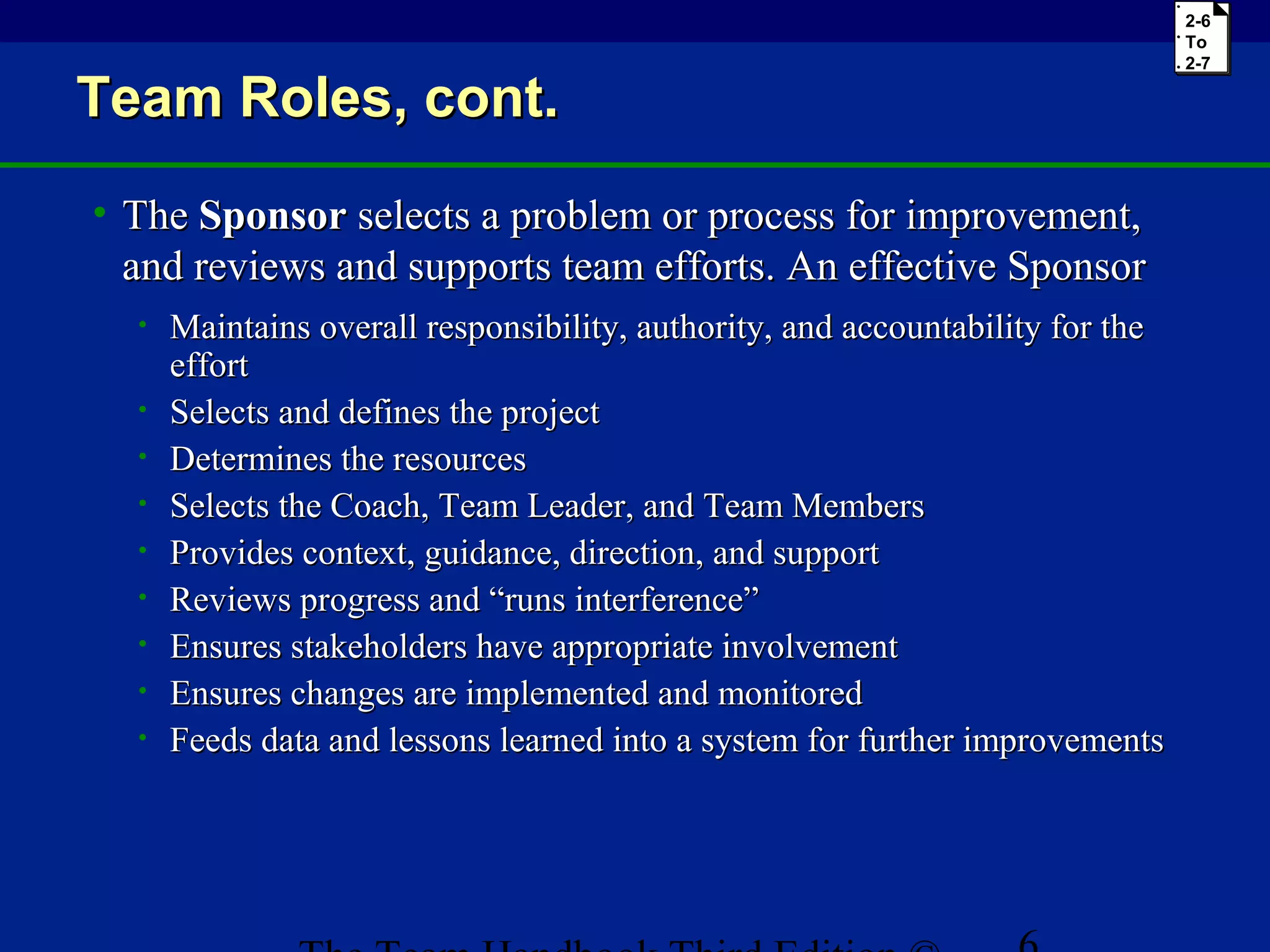 Chapter 2 - Team Roles & Responsibilities | PPT