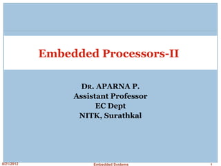 Ch2 embedded processors-ii | PDF