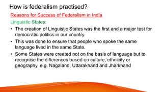 Ch 2 Federalism.ppt for class 10 students | PPT