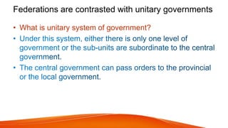 Ch 2 Federalism.ppt for class 10 students | PPT