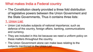 Ch 2 Federalism.ppt for class 10 students | PPT