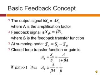Ch 2 feedback amplifier | PPT