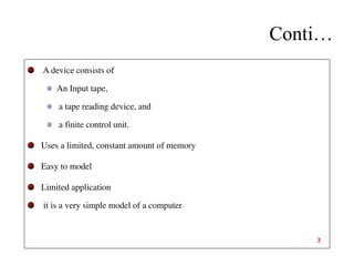 Ch2 finite automaton | PDF