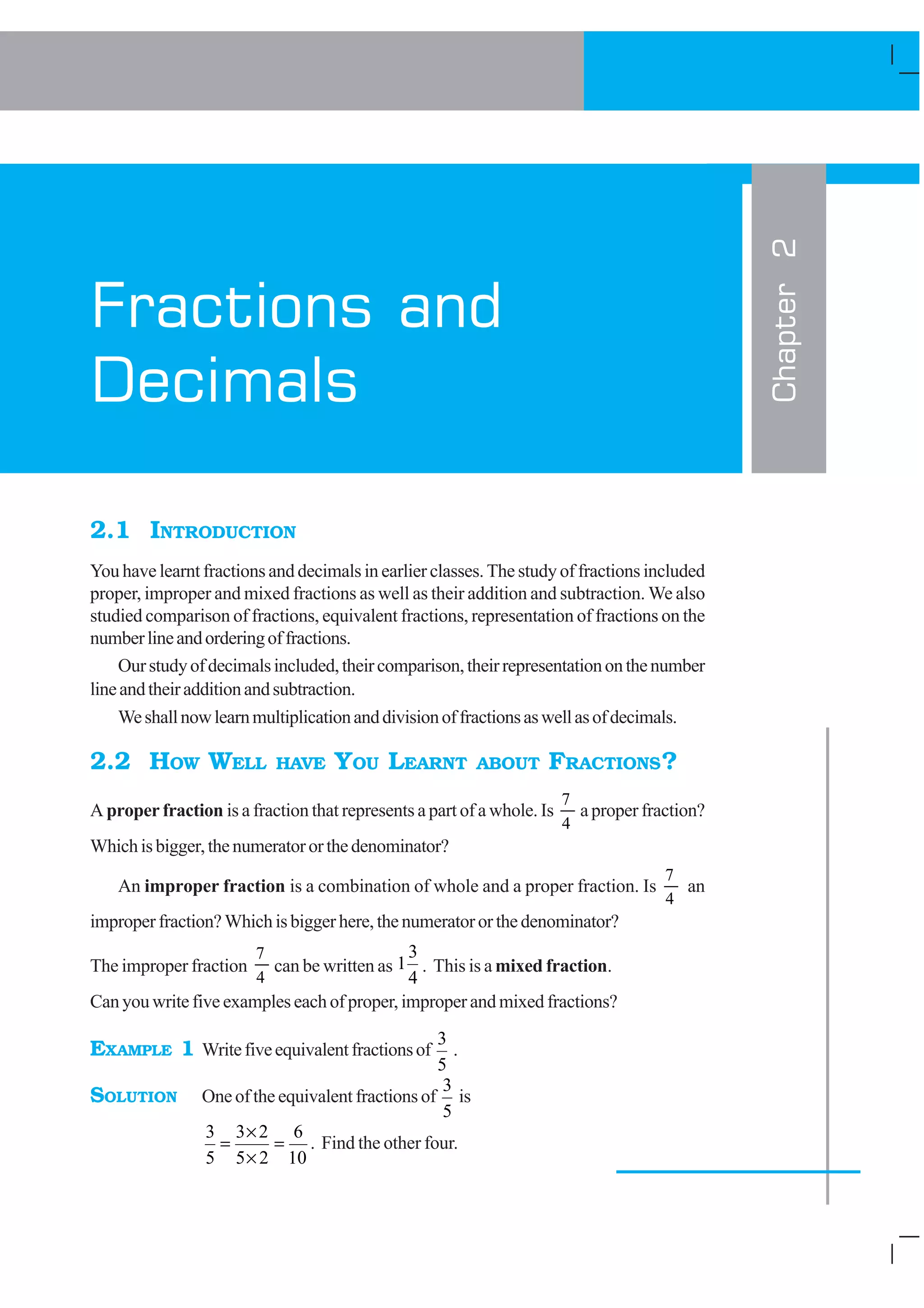 Ch 2 fractions and decimals | PDF
