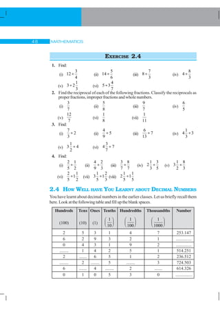 Ch 2 fractions and decimals | PDF