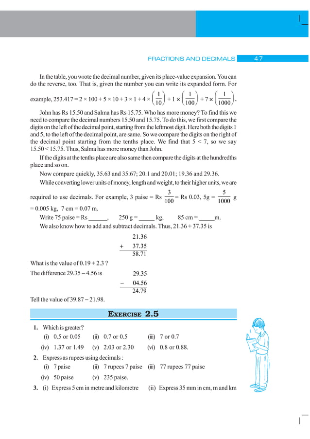 Ch 2 fractions and decimals | PDF | Physics | Science