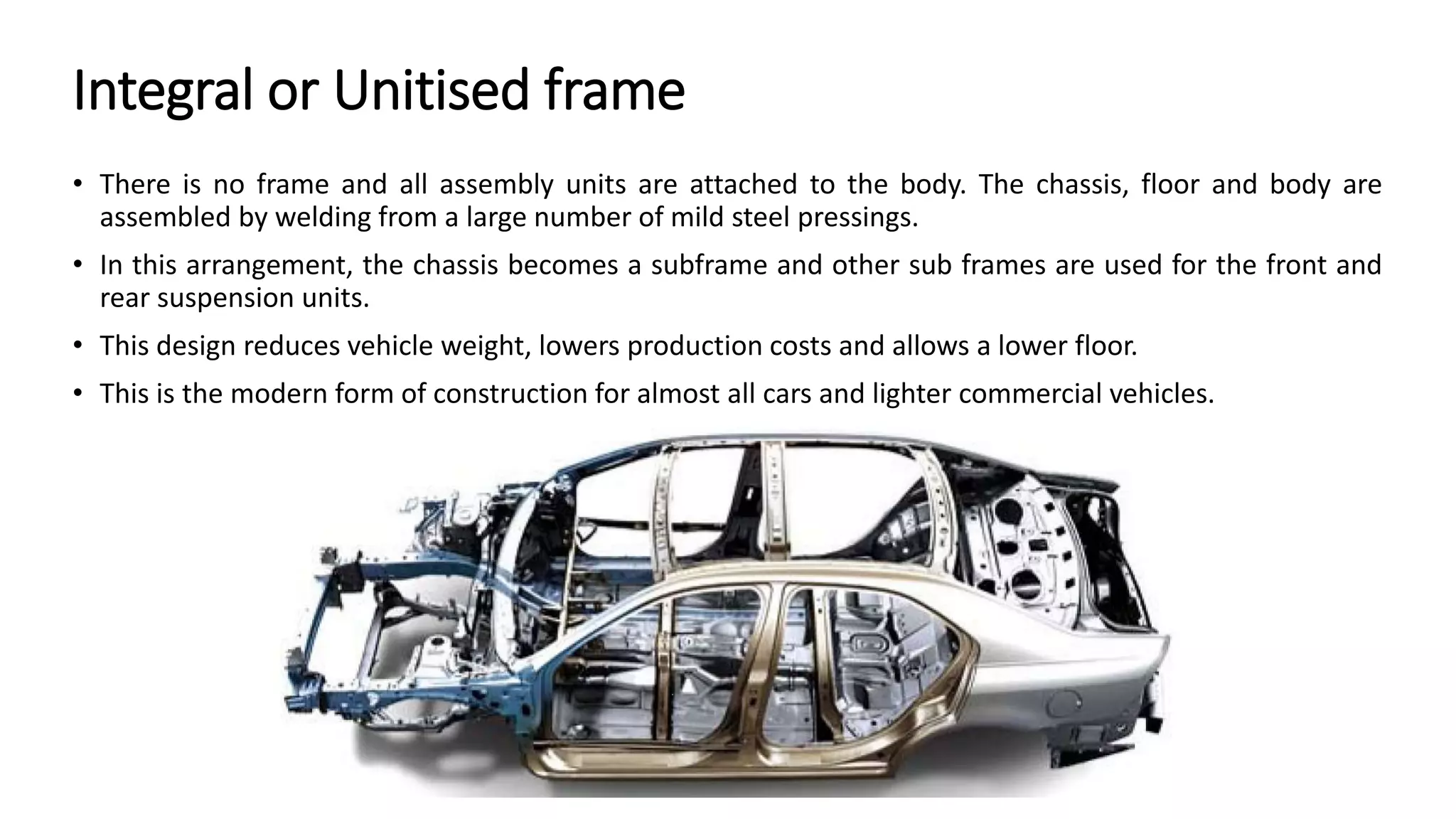 Frame and body of Automobile | PPTX
