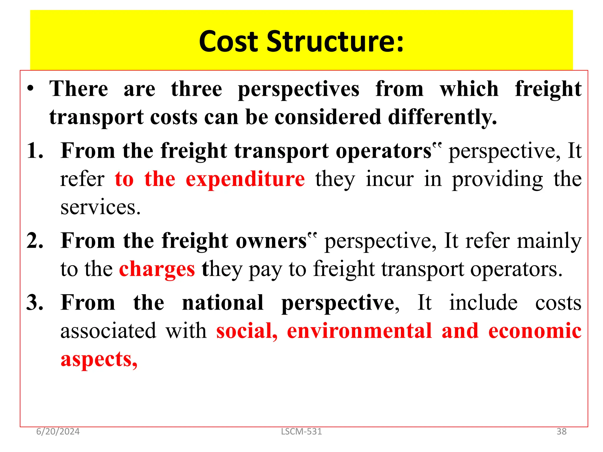 CH 2 FTand Warehouse-1.ppt freight transportation and cost structure | PPTX