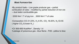 Overview of Producer, Water, BF and Coke Oven Gases | PPTX