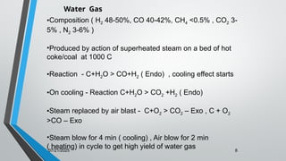 Overview of Producer, Water, BF and Coke Oven Gases | PPTX