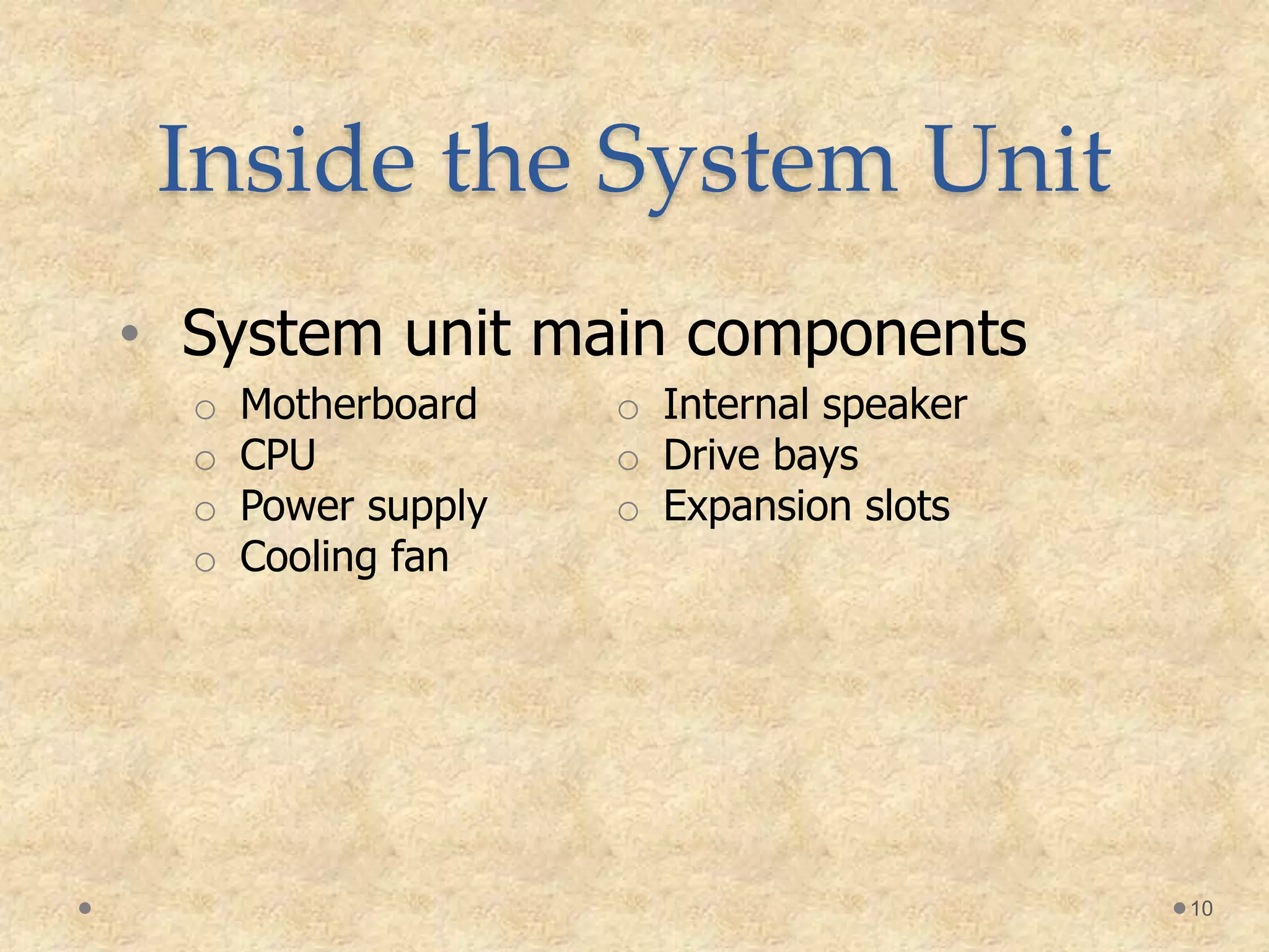 Ch 2 inside systems unit | PPT