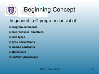 Ch2 introduction to c | PPT