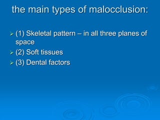 Ch2 lec2 orthodontics "Classifications " | PDF