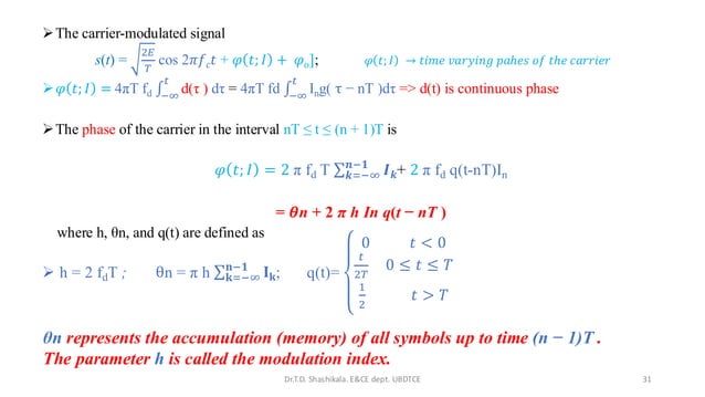 CH2 M1 Modulation Adavnced Digital Communication systems | PPT
