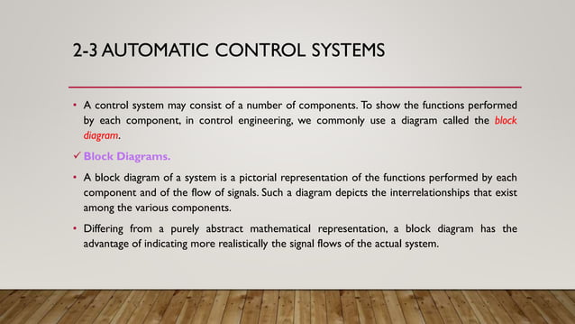 Ch2 mathematical modeling of control system | PPT Ch2 mathematical modeling of control system | PPT