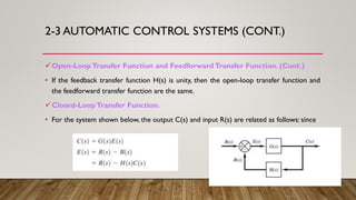 Ch2 mathematical modeling of control system | PDF