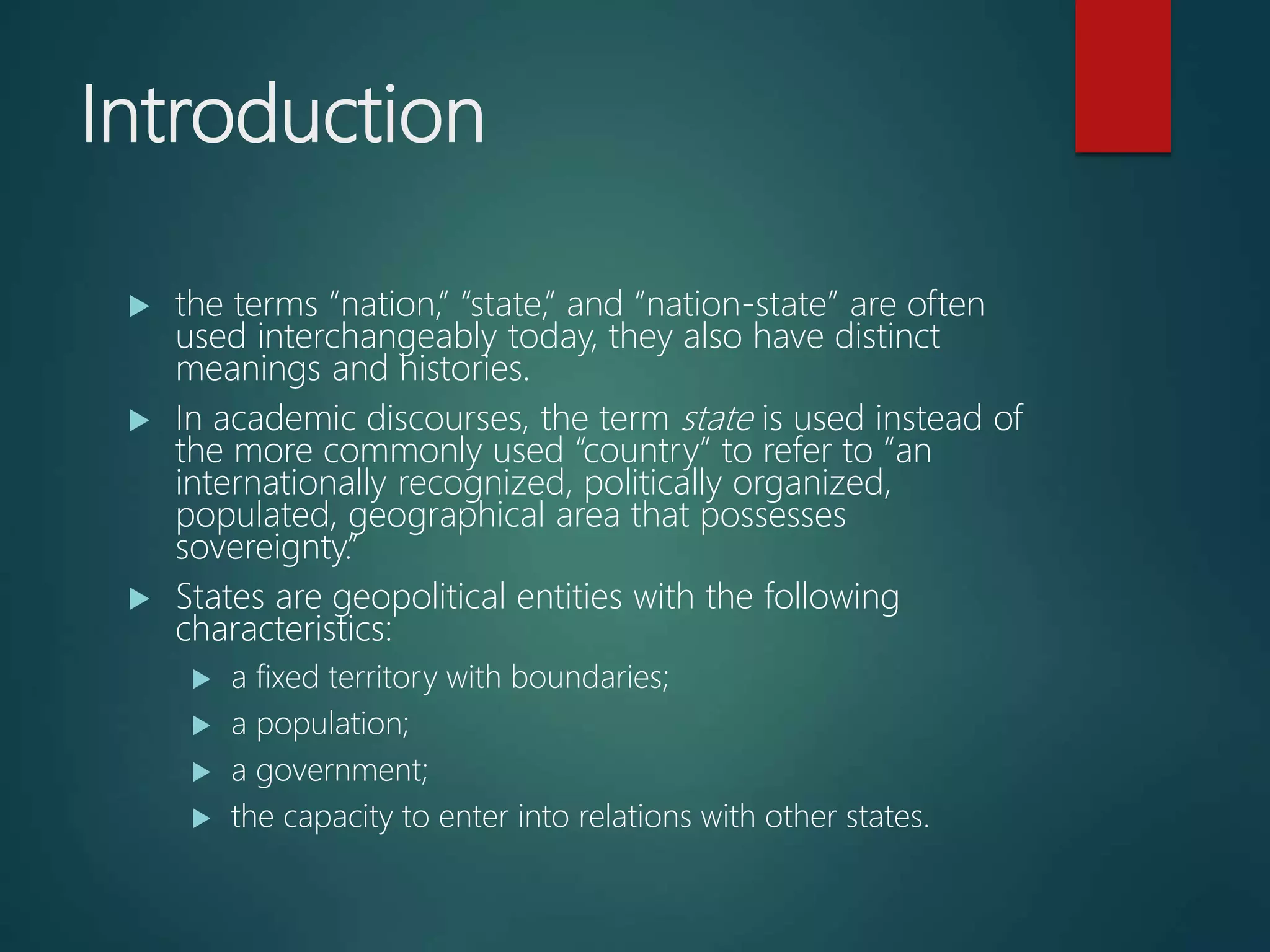 Ch2 nation state system | PPTX